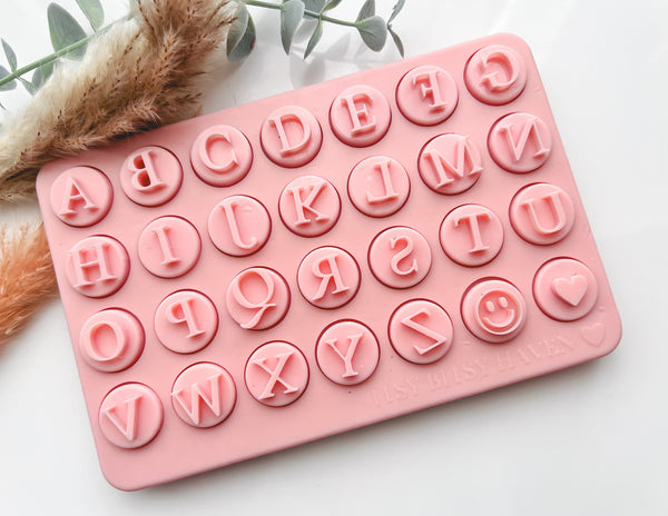 CAPITAL LETTERS Alphabet Polymer Clay Stamp • Capital Letter Clay Stam ...